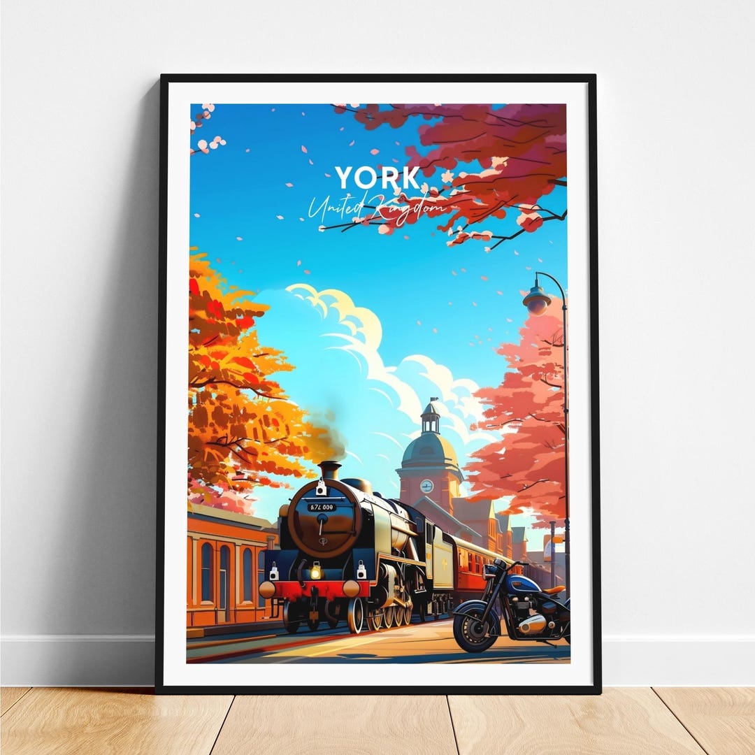 York Travel Print United Kingdom Travel Poster, York Poster, York UK ...