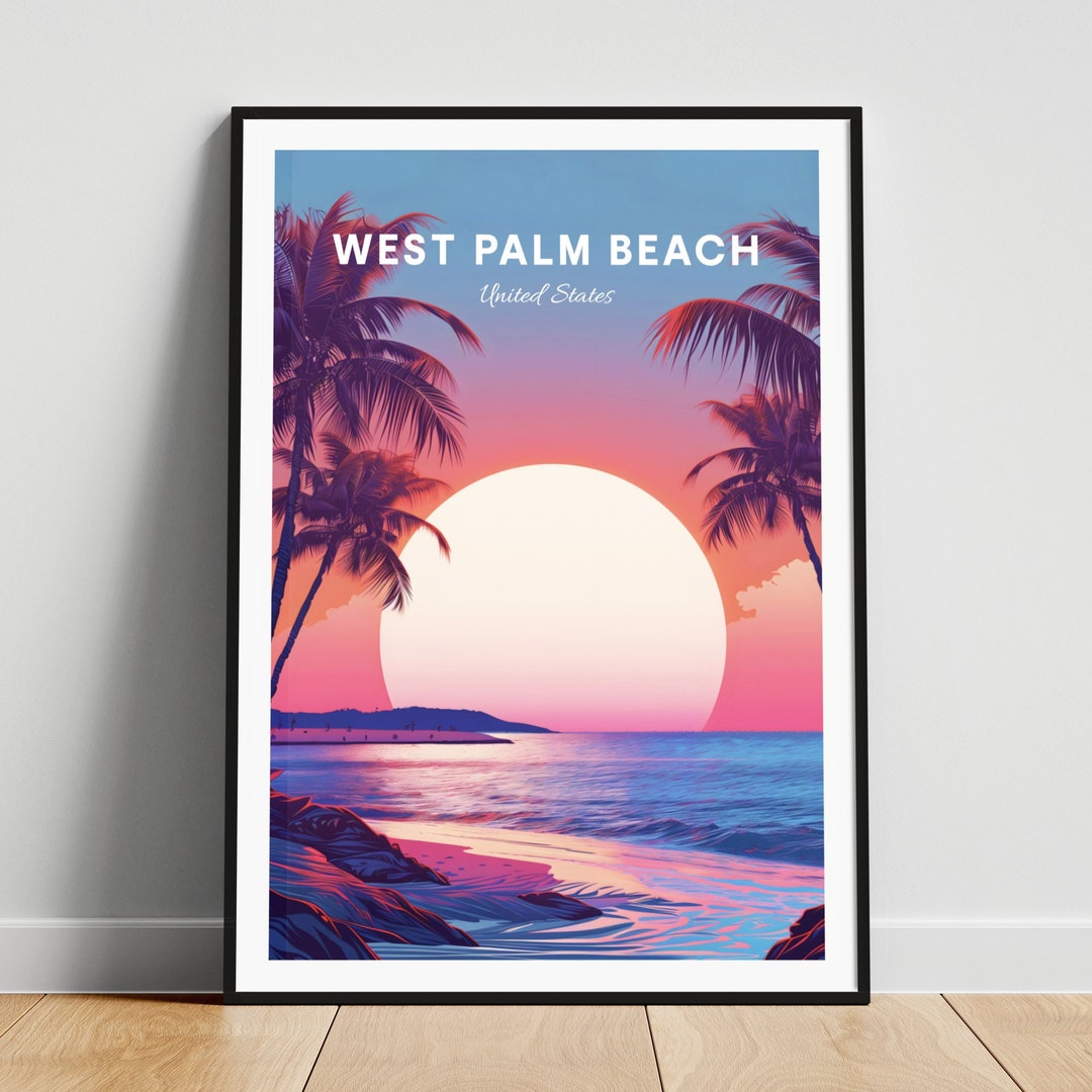 West Palm Beach Reisedruck - USA Wandkunst, West Palm Beach Plakat ...
