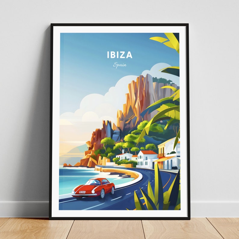 Ibiza Travel Print Spain Wall Art, Ibiza Poster, Spain Print, Personalized Gift Poster ...