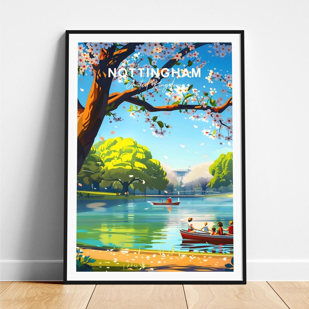 Nottingham Travel Print - United Kingdom Travel Poster, Nottingham ...