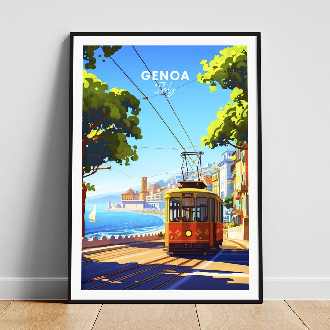 Genua Reisedruck Italien Reisedruck, Genua Plakat, Genua Italien Plakat ...