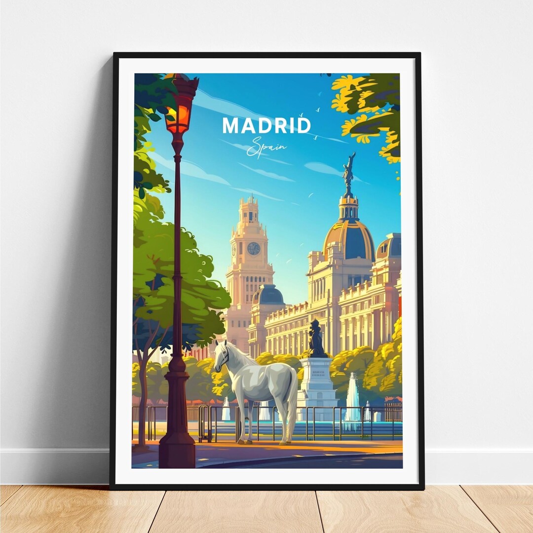 Madrid Travel Print - Spain Travel Poster, Madrid Poster, Madrid Spain ...