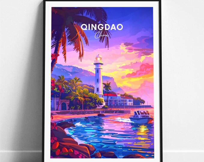 Qingdao Travel Print - China Travel Poster, Qingdao Poster, Qingdao ...