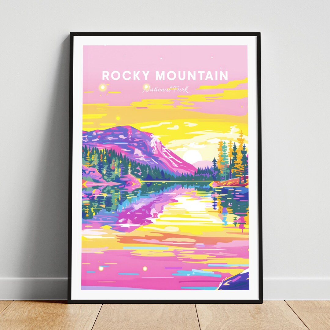 Rocky Mountain National Park Poster, Rocky Mountain Poster, the Rockies ...
