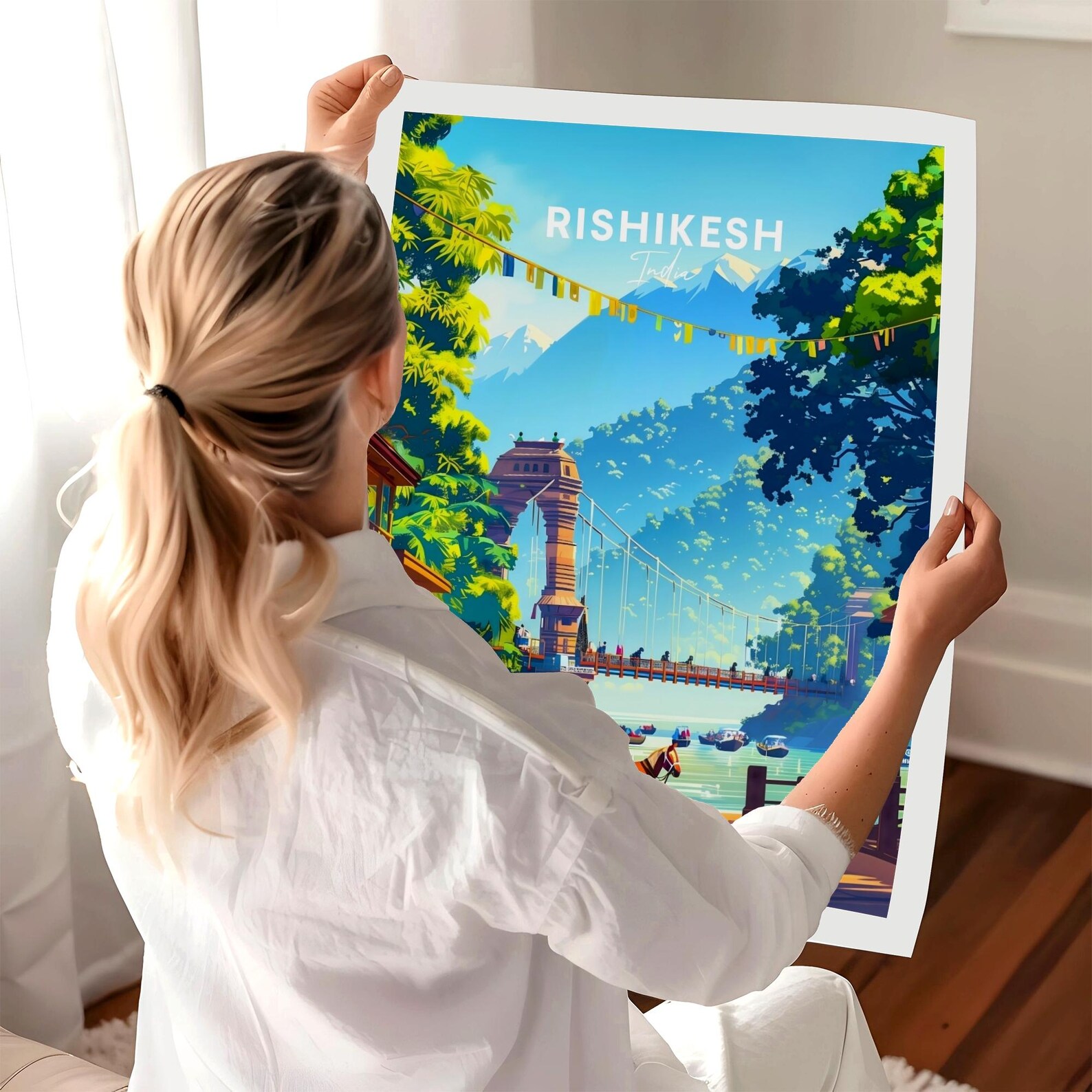 Rishikesh Travel Print India Travel Poster, Rishikesh Poster, Rishikesh ...