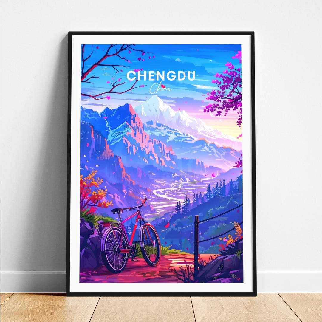 Chengdu Travel Print China Travel Poster, Chengdu Poster, Chengdu China ...