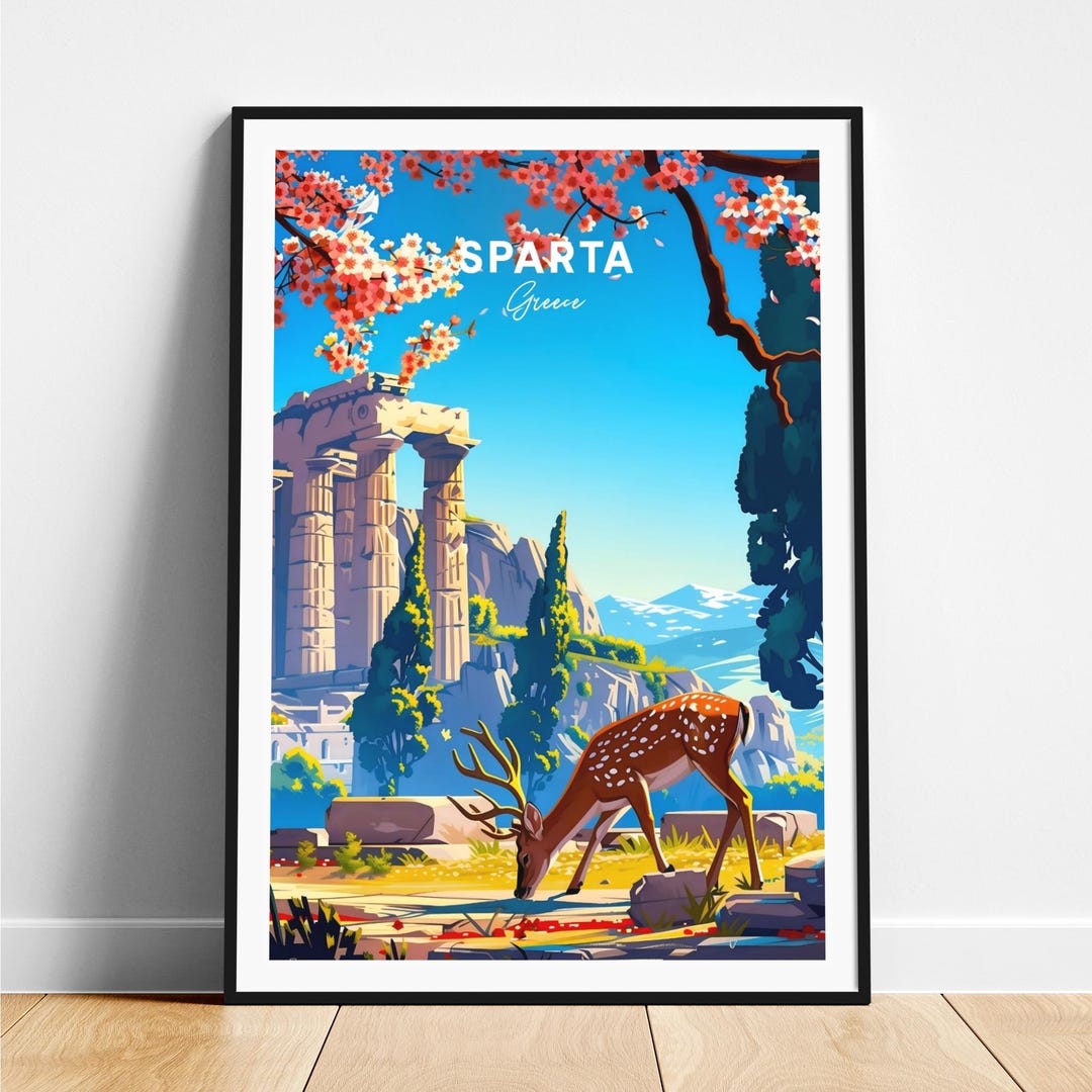 Sparta Travel Print - Greece Travel Poster, Sparta Poster, Sparta ...