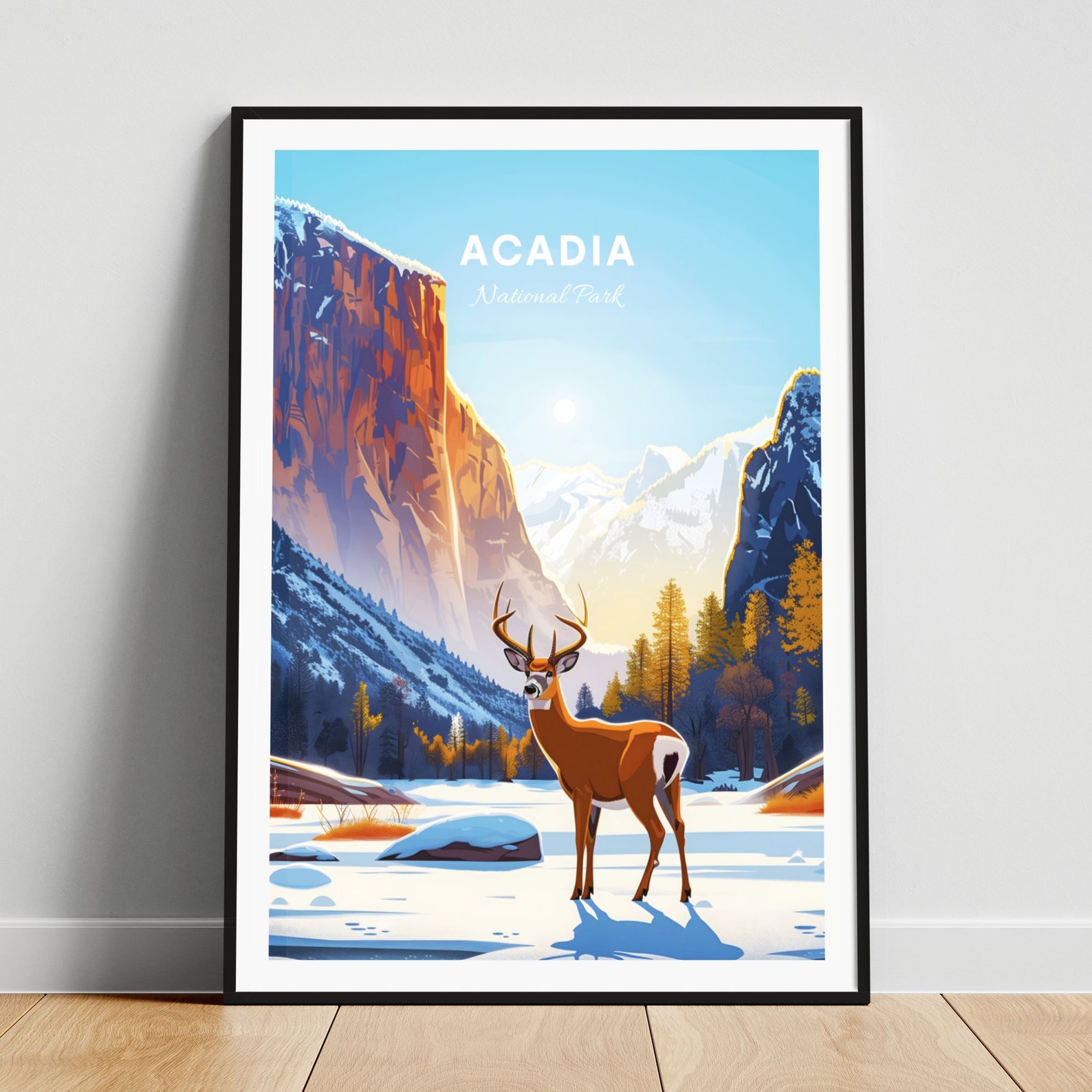 Acadia National Park Poster, Acadia Print, Acadia Poster, Acadia Wall ...