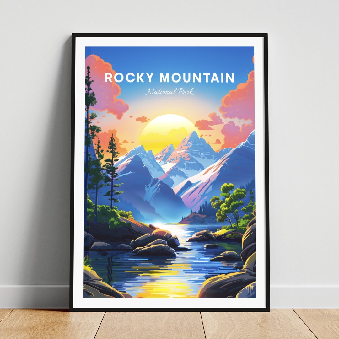 Rocky Mountain National Park Poster, Rocky Mountain Poster, the Rockies ...