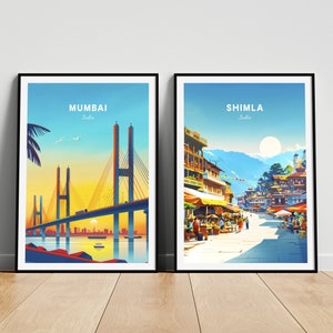 Mumbai Travel Print - India Wall Art, Mumbai Poster, Bandra Worli Sea ...