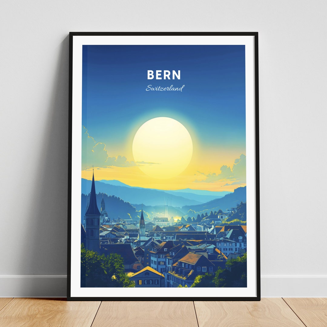 Bern Reise Poster - Schweiz Wandkunst, Bern Poster, Schweiz Druck ...