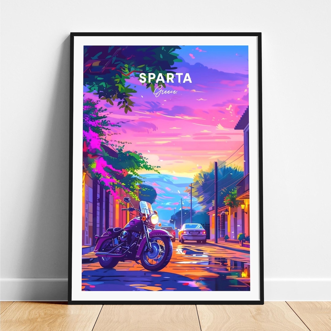Sparta Travel Print - Greece Travel Poster, Sparta Poster, Sparta ...