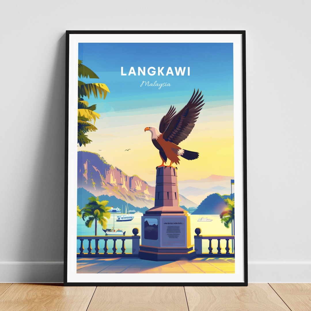 Langkawi Travel Print - Malaysia Wall Art, Langkawi Poster, Eagle ...
