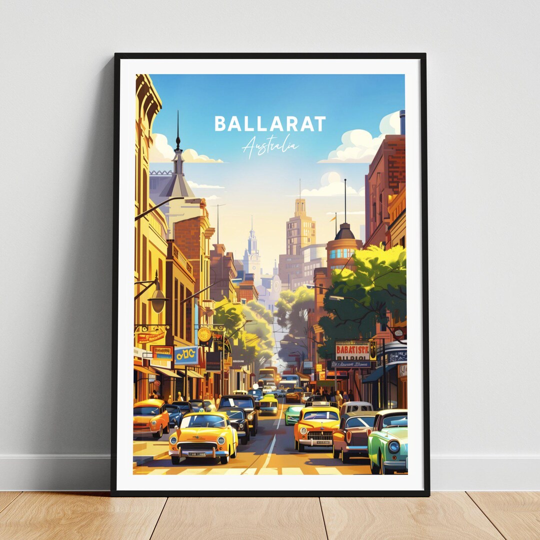 Ballarat Travel Print - Australia Travel Poster, Ballarat Poster ...