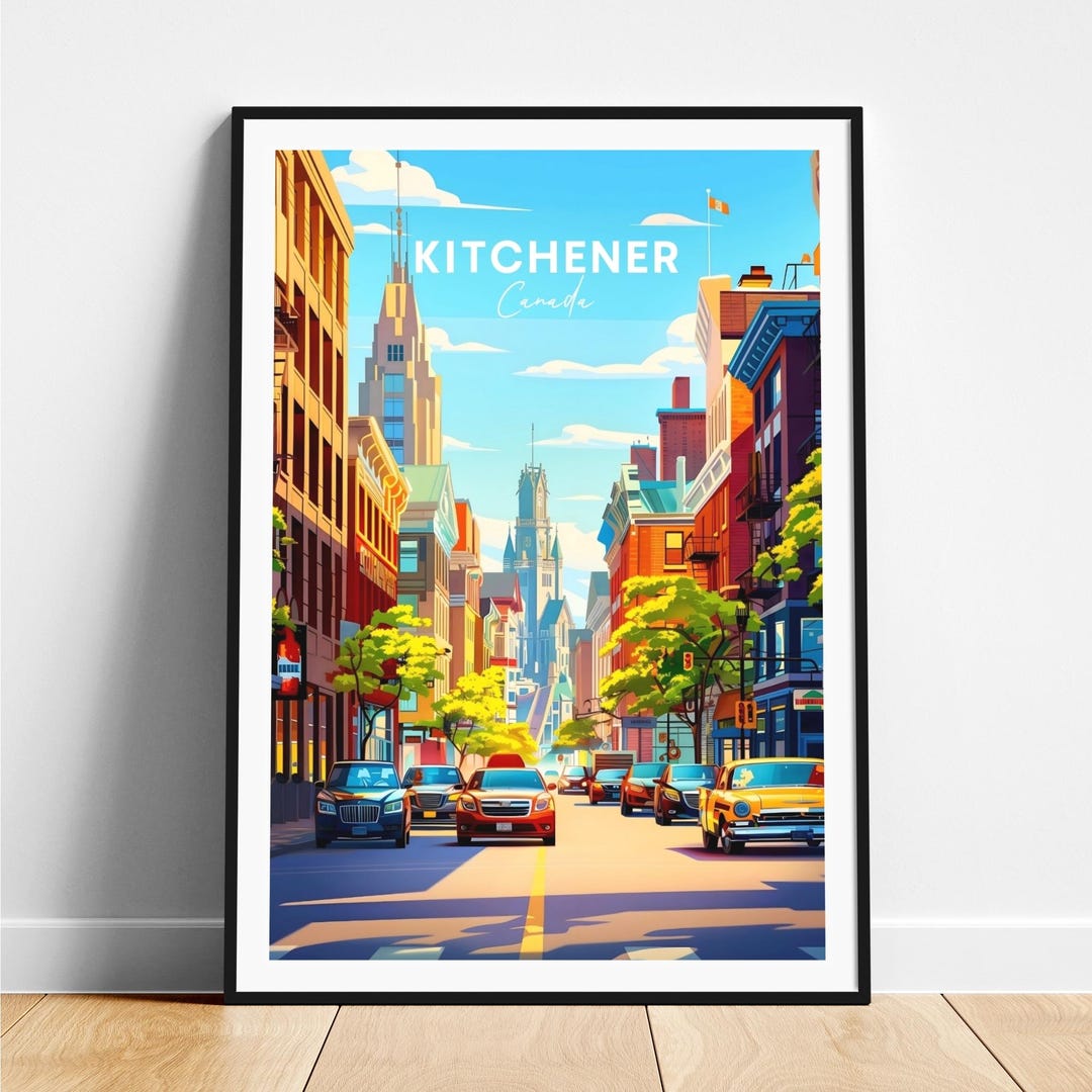 Kitchener Travel Print - Canada Travel Poster, Kitchener Poster ...