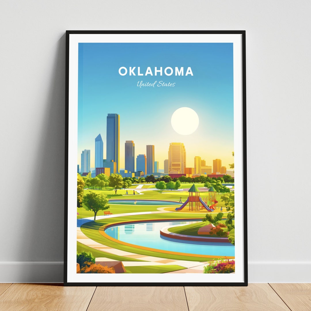 Oklahoma City Travel Print - United States Wall Art, Oklahoma City ...