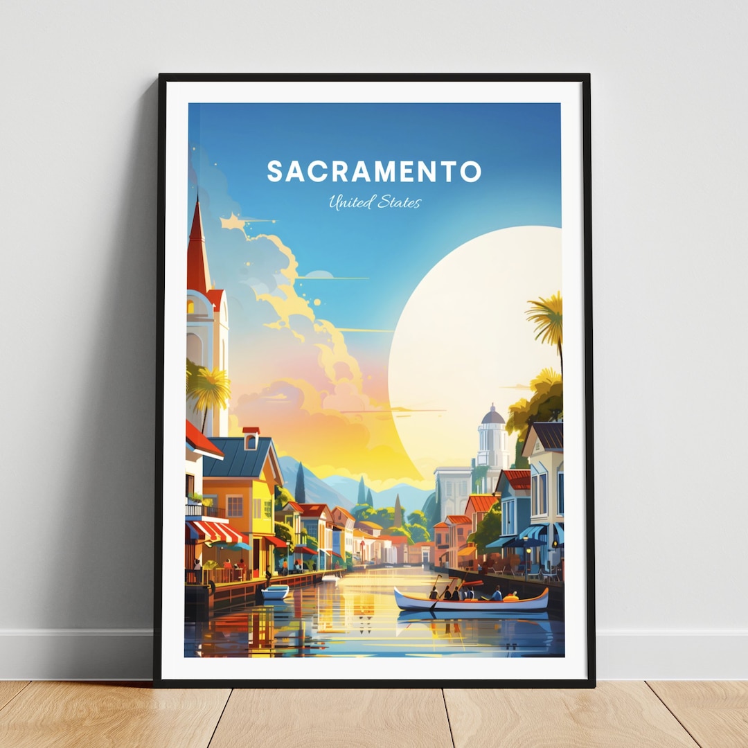 Sacramento Travel Print - US Wall Art, Sacramento Poster, California ...