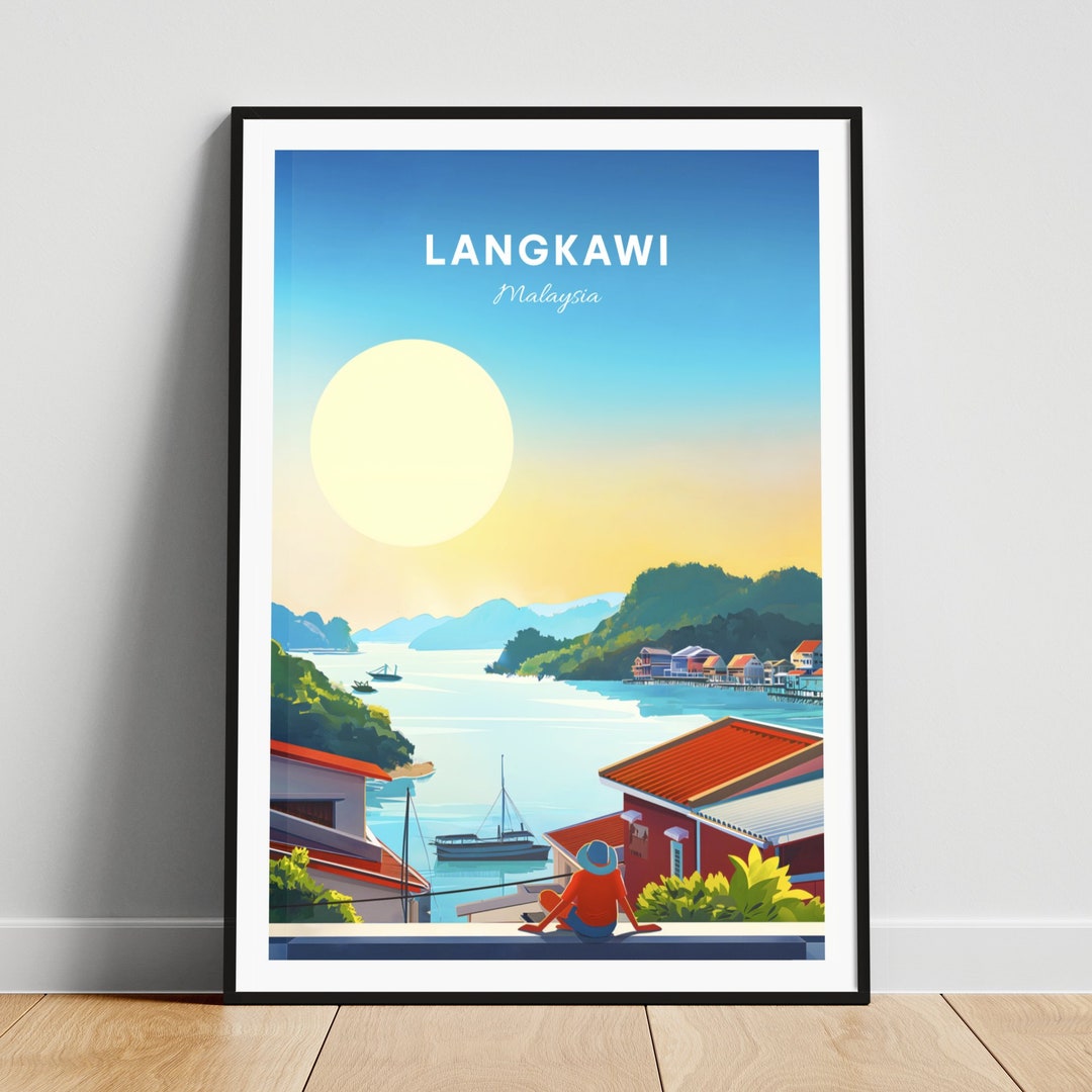 Langkawi Travel Print - Malaysia Wall Art, Langkawi Poster, Beach ...