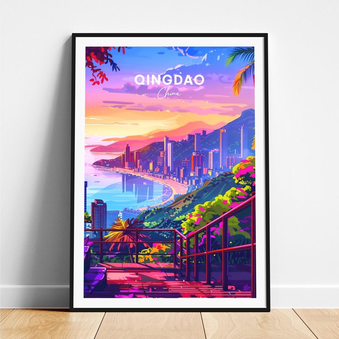 Qingdao Travel Print - China Travel Poster, Qingdao Poster, Qingdao ...