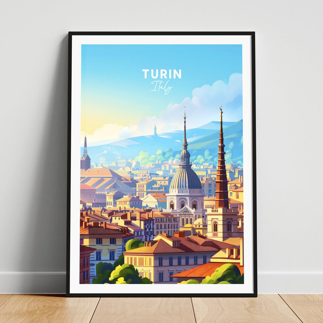 Turin Travel Print - Italy Travel Poster, Turin Poster, Turin Italy ...