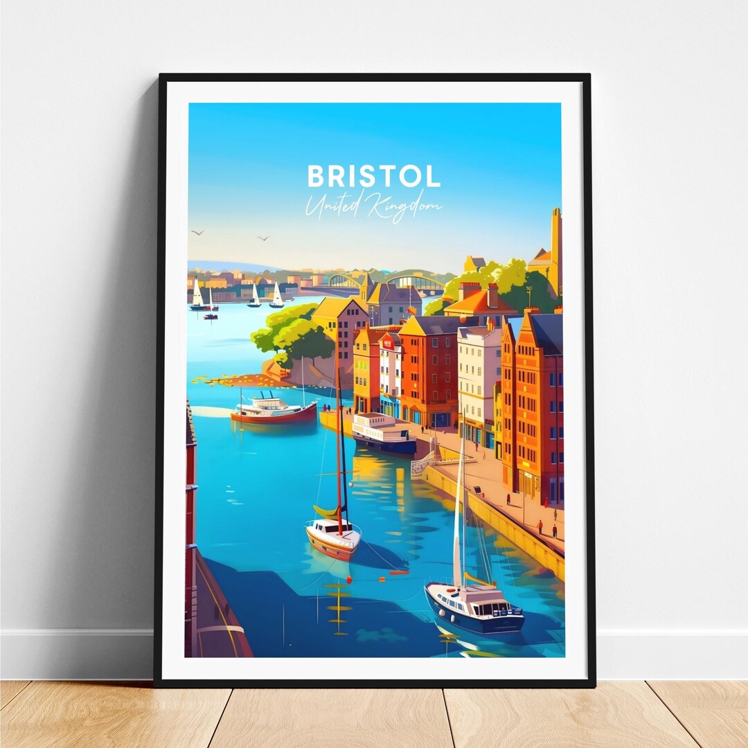 Bristol Travel Print - United Kingdom Travel Poster, Bristol Poster ...
