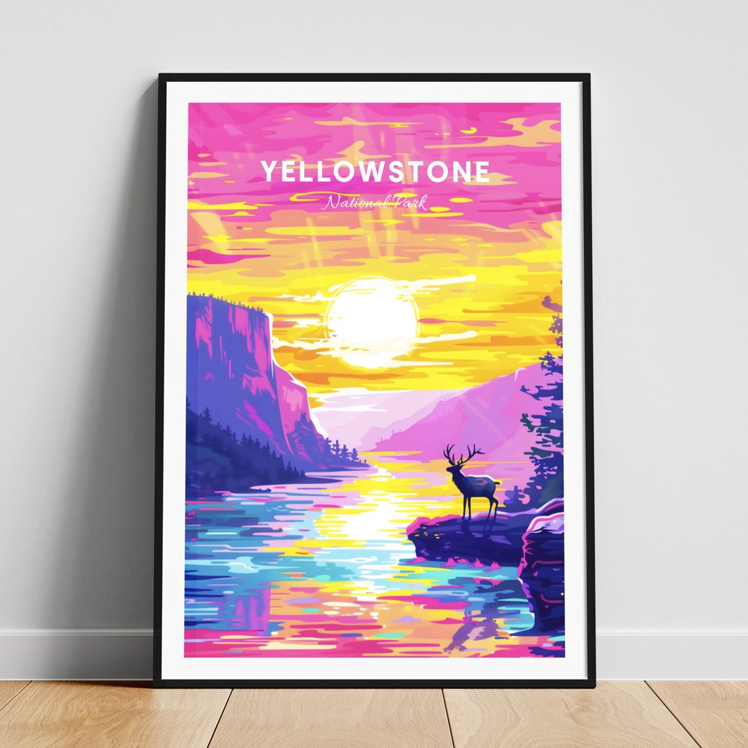 Yellowstone National Park Poster, Yellowstone Poster, YNP Poster ...