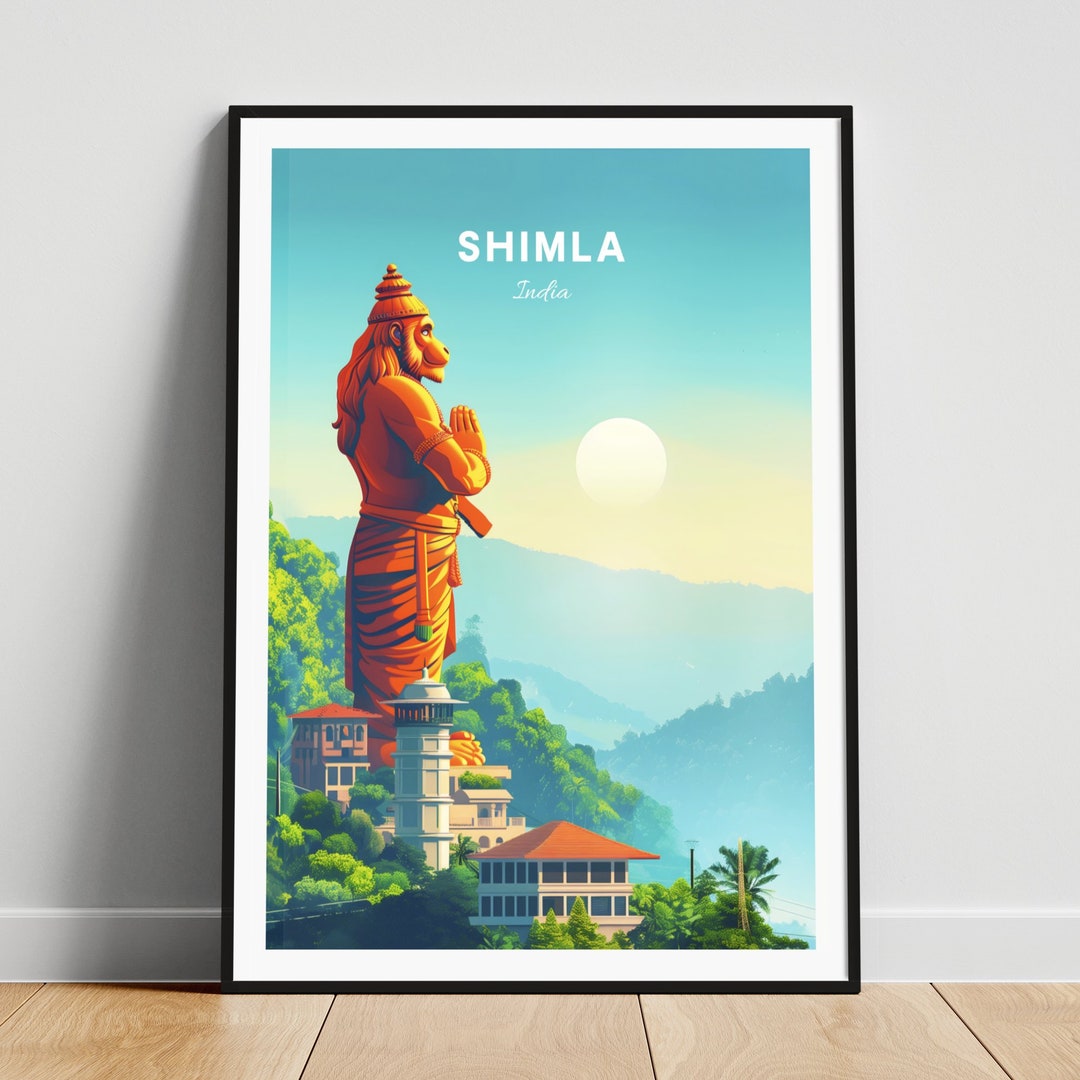 Shimla Travel Print - India Wall Art, Shimla Poster, Himachal Poster ...