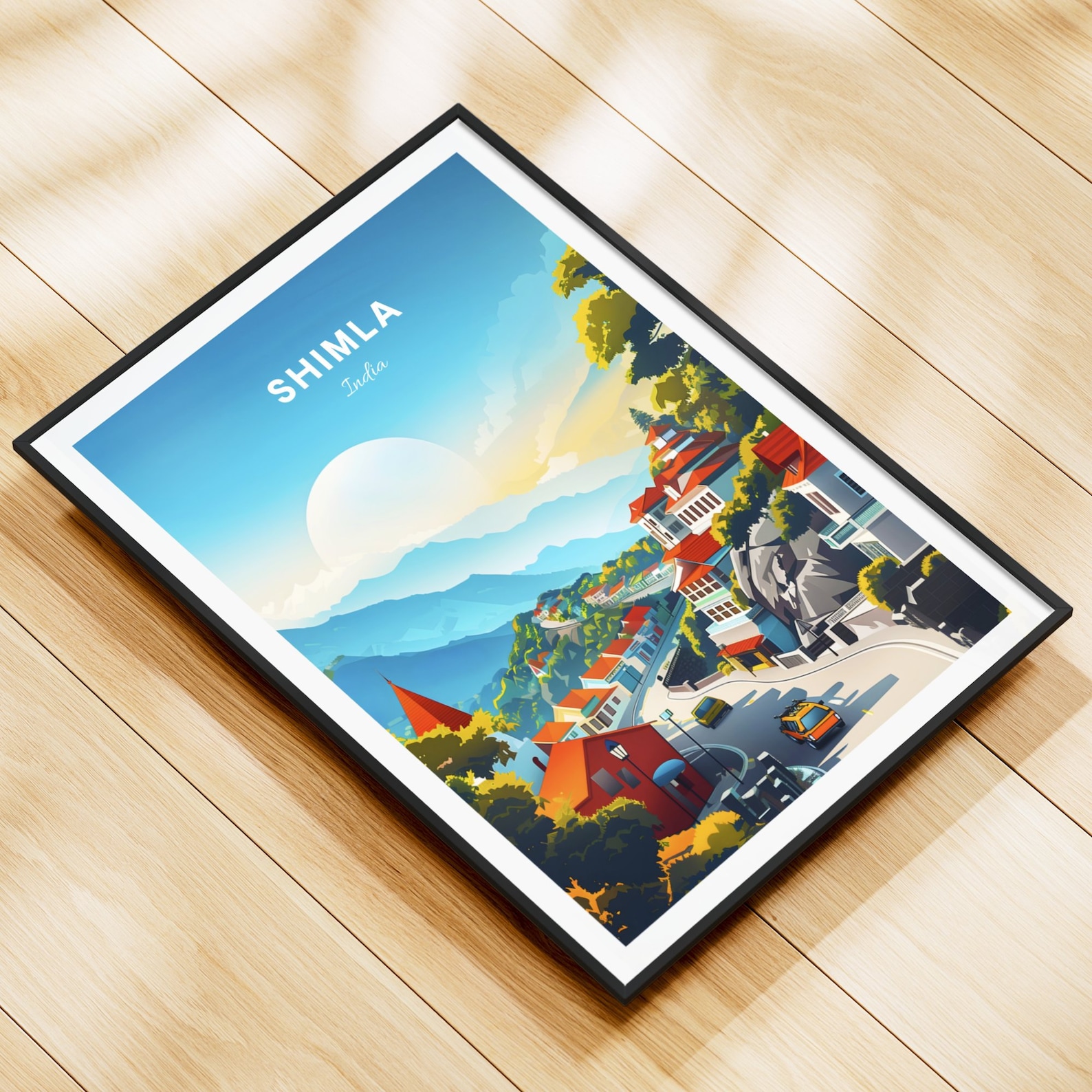 Shimla Travel Print India Wall Art, Shimla Poster, Himachal Poster ...