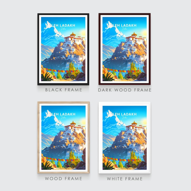 Leh Ladakh Travel Print - India Travel Poster, Leh Ladakh Poster, Leh ...