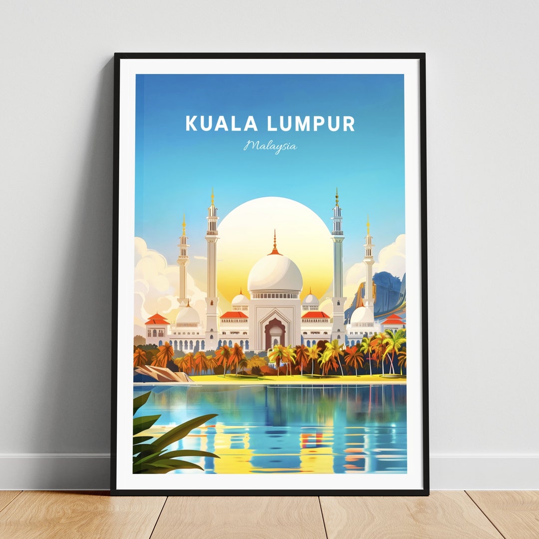 Kuala Lumpur Travel Print - Malaysia Wall Art, Kuala Lumpur Poster ...