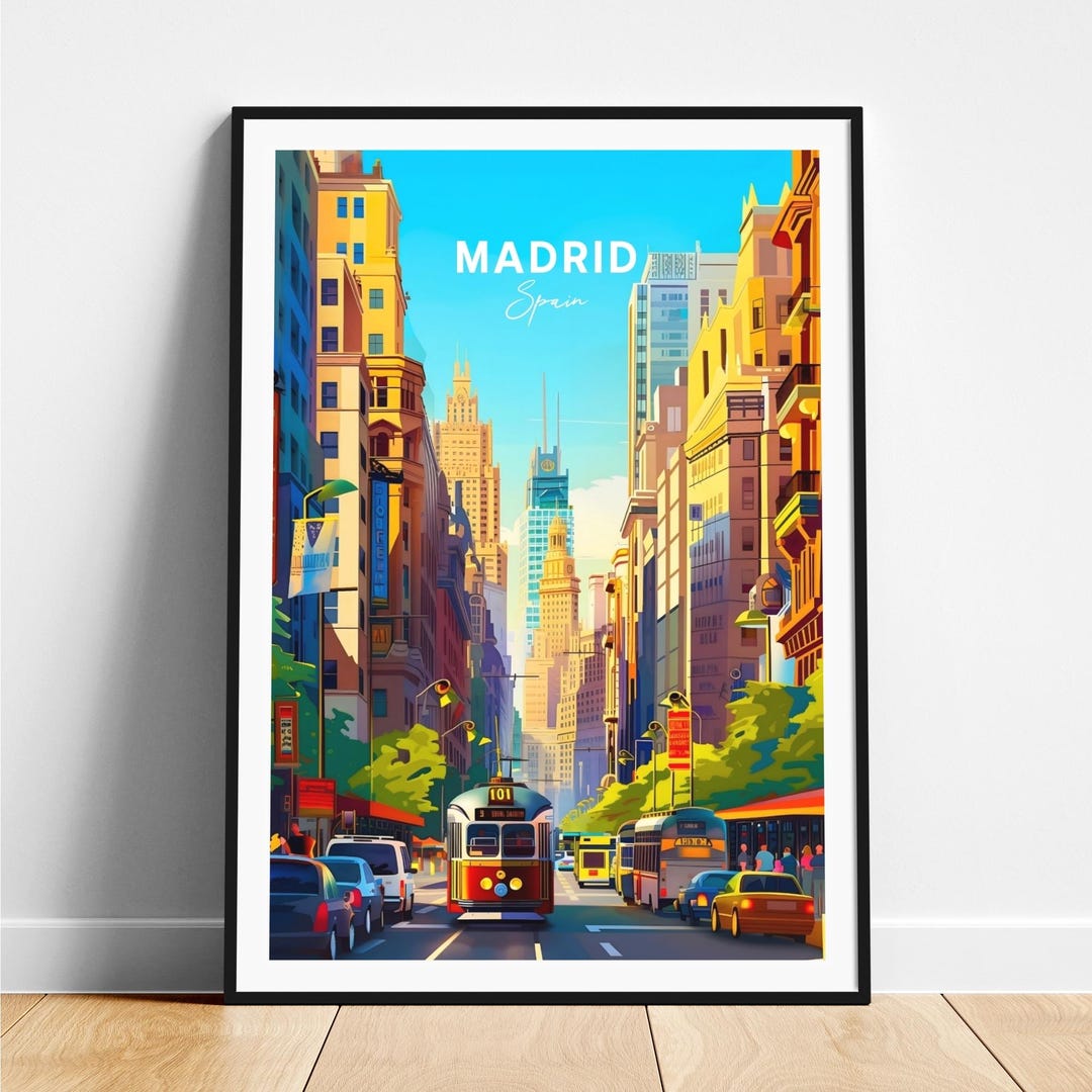 Madrid Travel Print - Spain Travel Poster, Madrid Poster, Madrid Spain ...