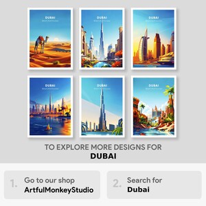 Dubai Travel Print - UAE Wall Art, Dubai Poster, UAE Print ...