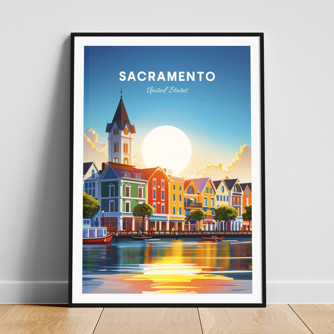 Sacramento Travel Print - US Wall Art, Sacramento Poster, California ...