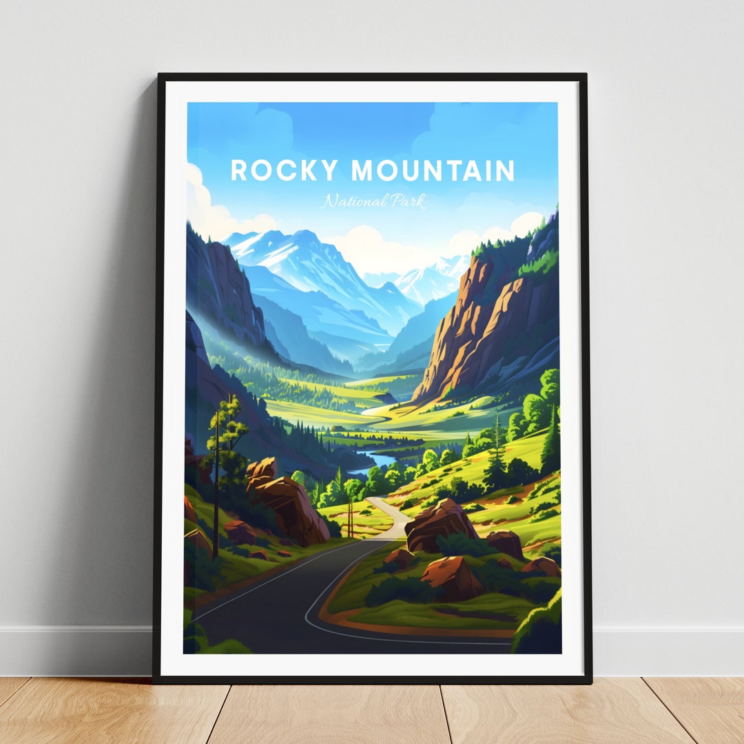 Rocky Mountain National Park Poster, Rocky Mountain Poster, the Rockies ...