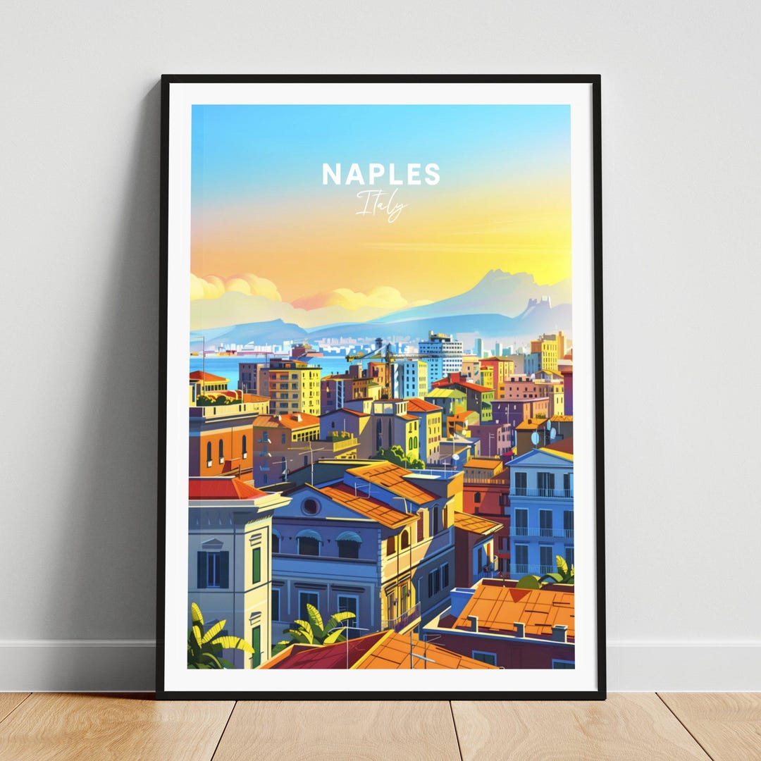 Naples Travel Print - Italy Travel Poster, Naples Poster, Naples Italy ...