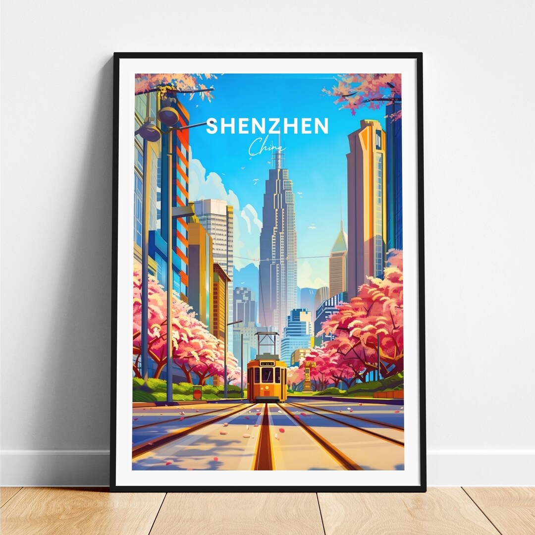 Shenzhen Travel Print - China Travel Poster, Shenzhen Poster, Shenzhen ...
