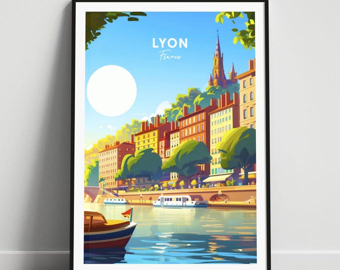 Lyon France Print, Lyon France Art, Lyon Print, French Poster, Lyon Art ...