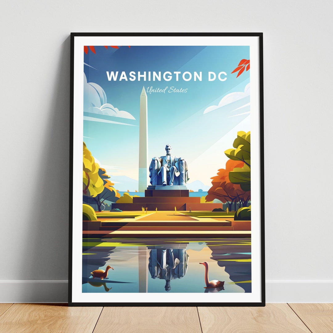 Washington DC Travel Print - United States Wall Art, Washington DC ...