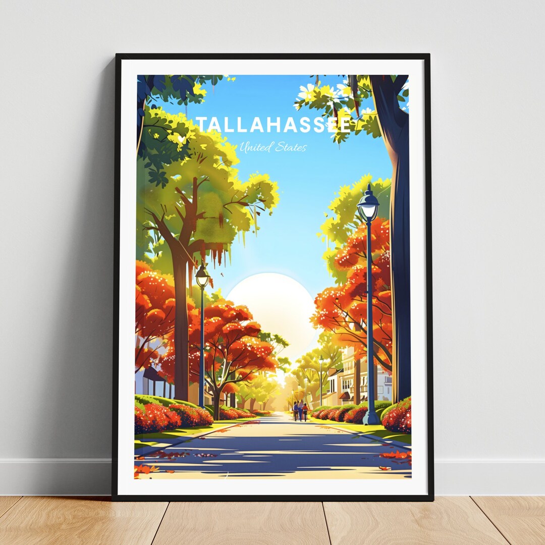 Tallahassee Reisedruck US Reiseplakat, Tallahassee Plakat, Florida ...