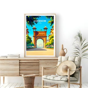 Lucknow Travel Print India Travel Poster, Lucknow Poster, Lucknow Uttar ...