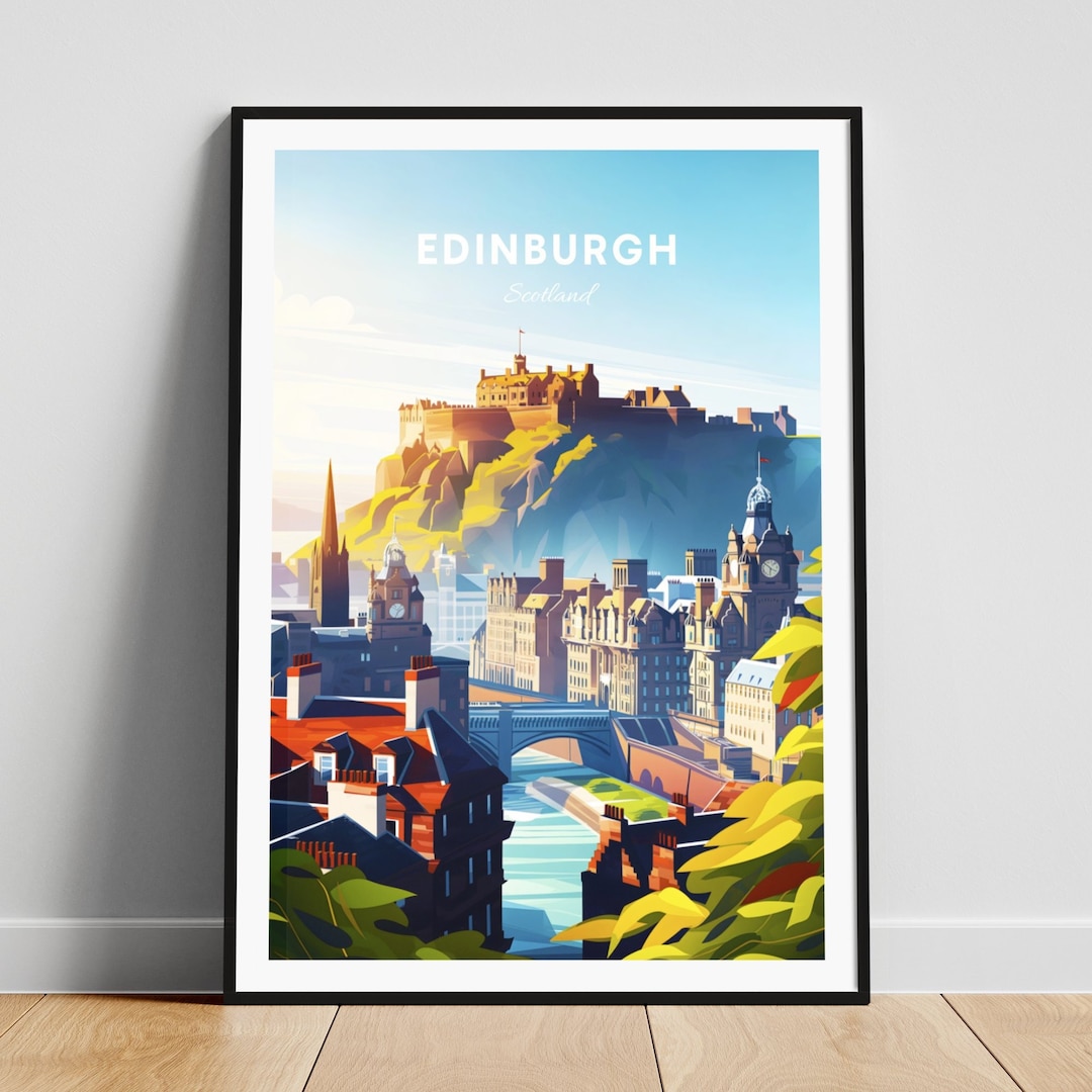 Edinburgh Travel Print - Scotland Wall Art, Edinburgh Poster, Scotland ...