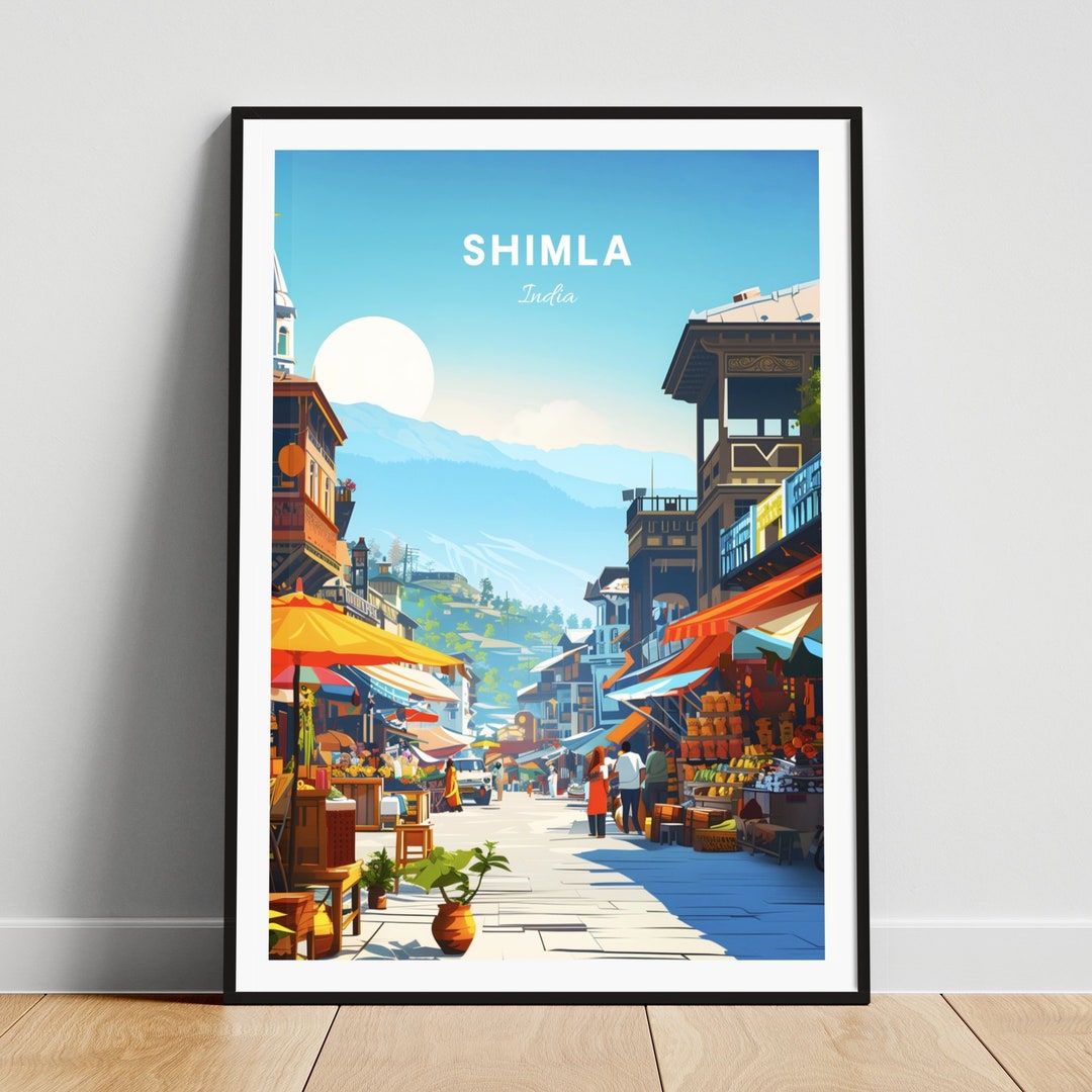 Shimla Travel Print - India Wall Art, Shimla Poster, Himachal Poster ...