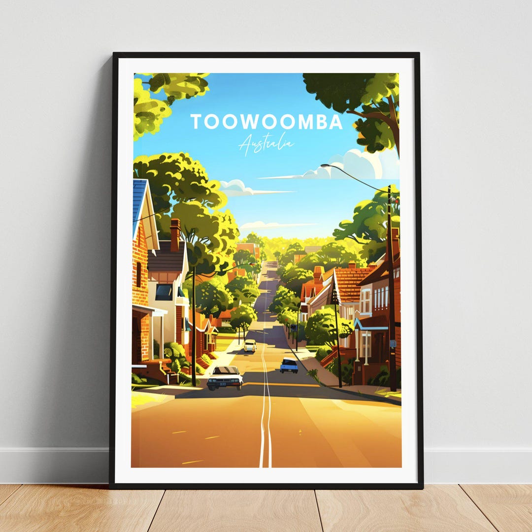 Toowoomba Travel Print - Australia Travel Poster, Toowoomba Poster ...