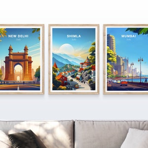 Shimla Travel Print India Wall Art, Shimla Poster, Himachal Poster ...