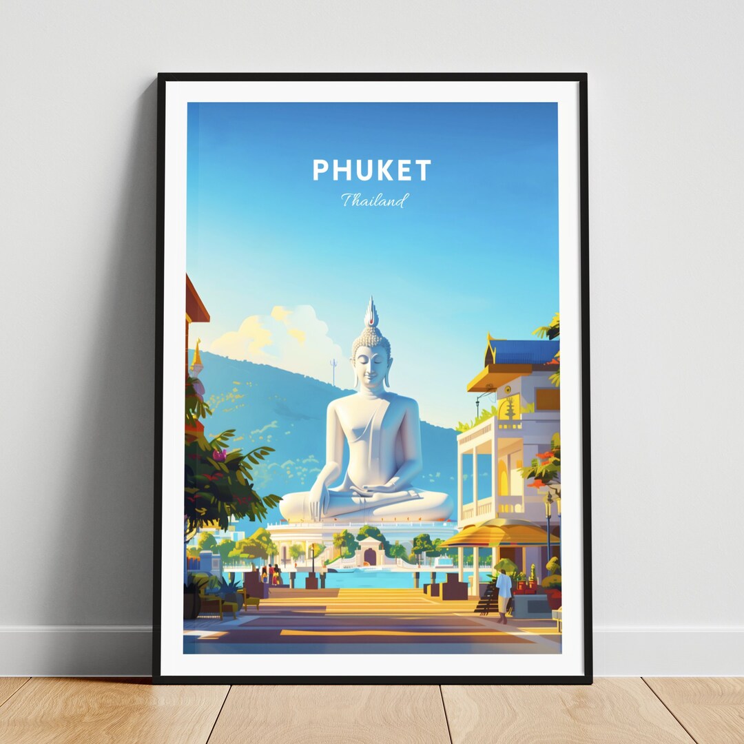 Phuket Travel Print - Thailand Wall Art, Phuket Poster, Big Buddha ...