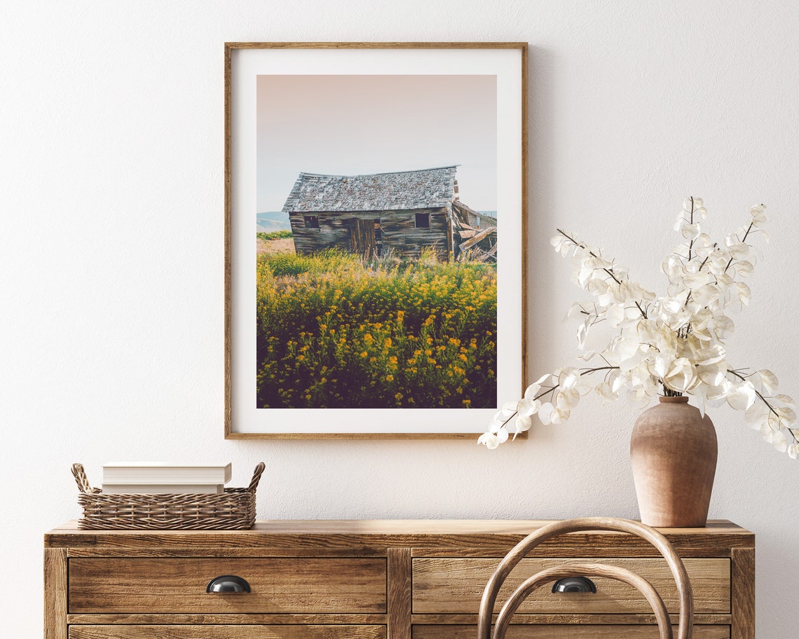 Rustic Cabin and Summer Landscape Photography - Western Wall Art - Folk ...