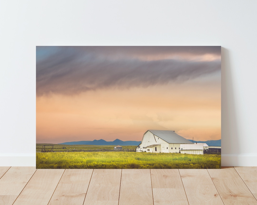 Country Barn Landscape Wall Art | Storm Photography | Farmhouse Decor ...