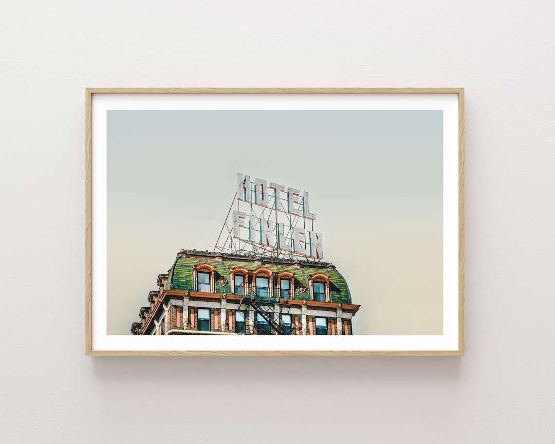 Retro Motel Sign Photography - Art Deco - Large Wall Art - Vintage ...