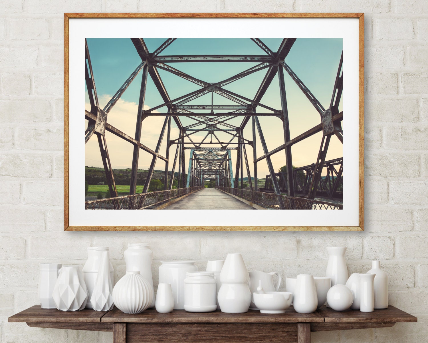 Rustic Bridge Photography - photograph of bridge over the Yellowstone ...