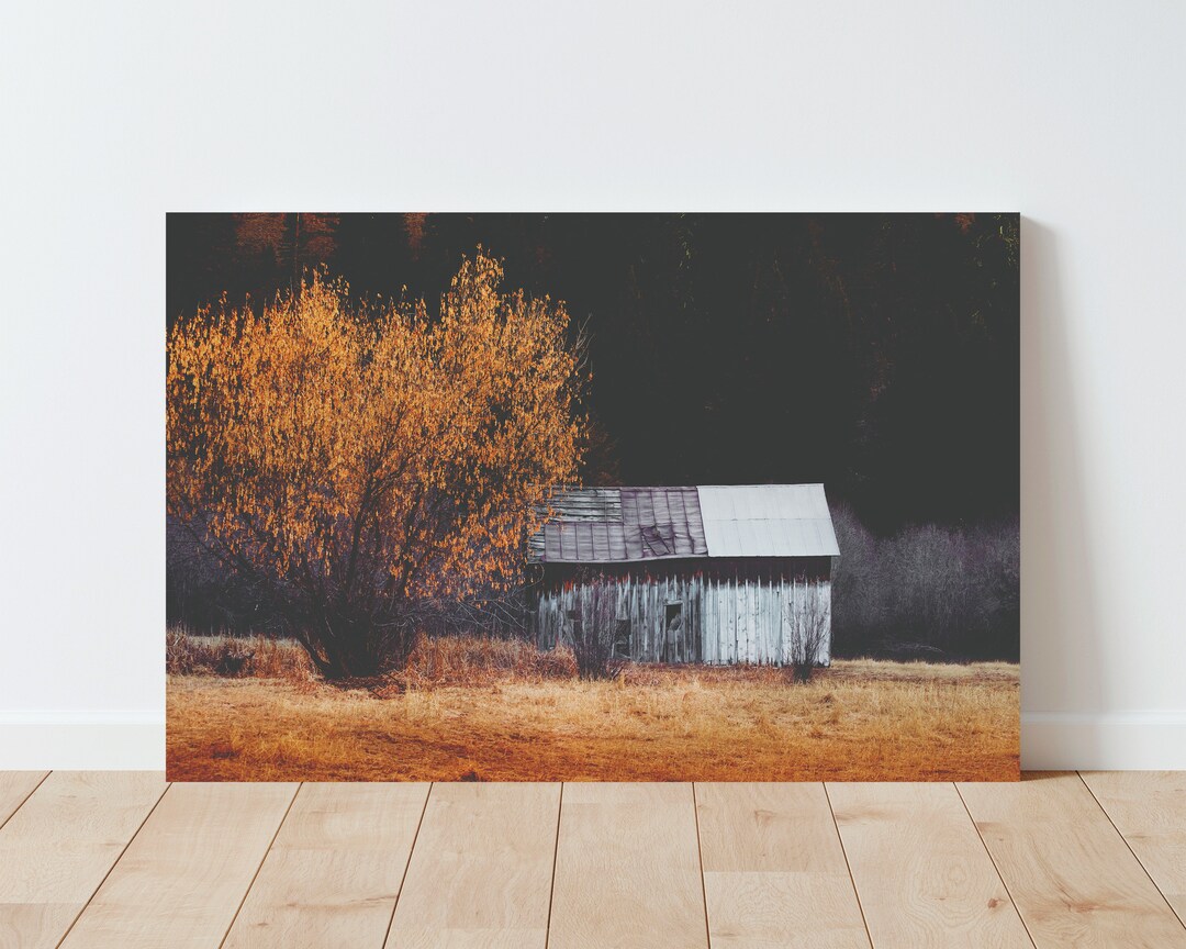 Rustic Barn and Fall Landscape Photography Print - Landscape Wall Art ...